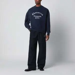 WILLY CHAVARRIA Pinstripe Jogging Trousers With Logo Embroidery