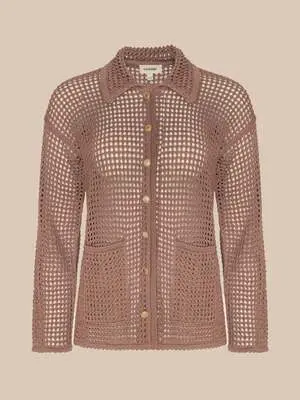 L'Agence Mariana Pointelle Knit Shirt