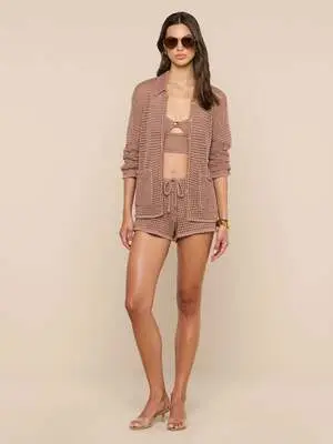 L'Agence Mariana Pointelle Knit Shirt