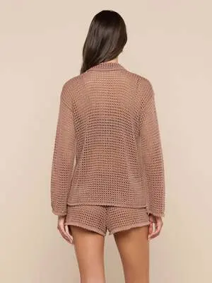 L'Agence Mariana Pointelle Knit Shirt