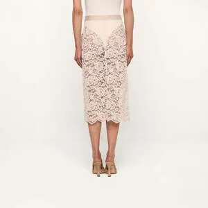 L'Agence Shae Lace Skirt - Biscuit/ecru