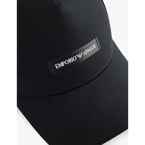 Emporio Armani Logo-patch Cotton Baseball Cap - Nero