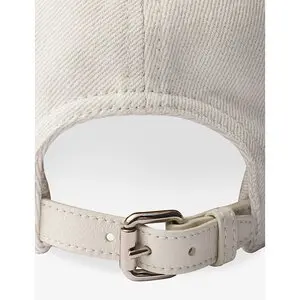 Prada Triangle-logo Denim Baseball Cap - White