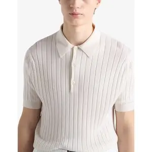 Prada Regular-fit Cashmere And Silk-blend Polo Shirt