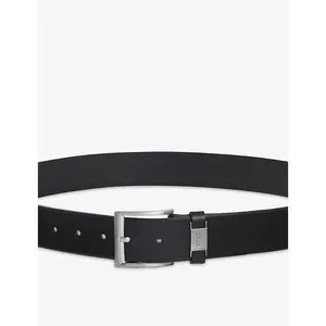 BOSS Logo-keeper Leather Belt - Black