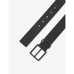 Hugo Logo-stamped Leather Keeper Belt