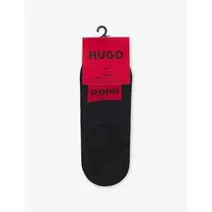 Hugo Logo-print Pack Of Three Cotton-blend Invisible Socks
