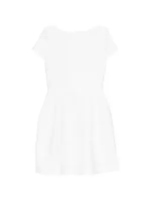 Boat Neck White Dresses