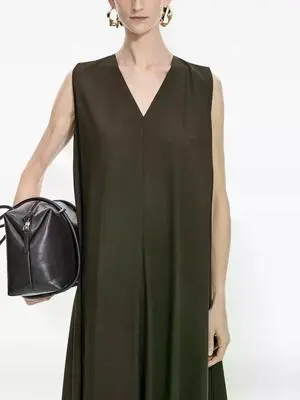 JNBY Pleated Midi Dress - Brown