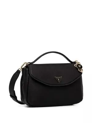 Guess Logo-plaque Pebbled Cross Body Bag - Black