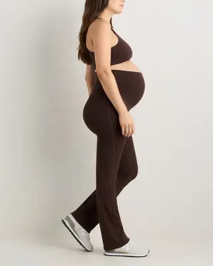 Quince Ultra-form Maternity Bootcut Pants - Espresso