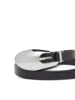 DIESEL® Sculpted-buckle Belt - Black