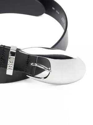 DIESEL® Sculptural-buckle Belt - Black