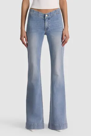 Alice + Olivia Chelsea V-waist Flare Jeans