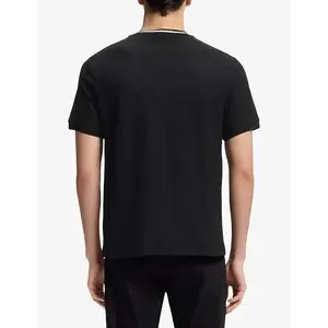 BOSS Striped-collar Regular-fit Cotton-piqué T-shirt Xxl