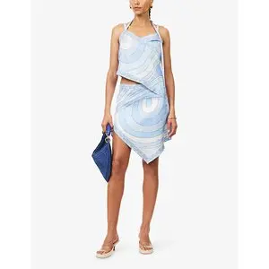 Emilio Pucci Iride Printed Silk Mini Skirt