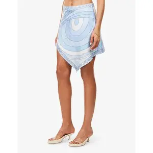 Emilio Pucci Iride Printed Silk Mini Skirt