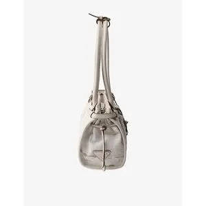 Prada Linen And Leather Shoulder Bag - White