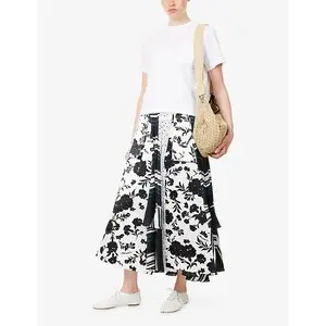 Sacai Woven Midi Skirt