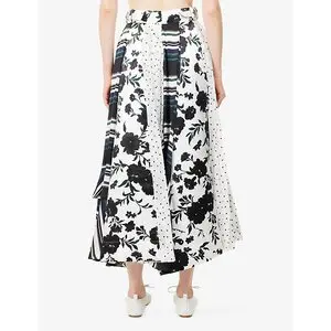 Sacai Woven Midi Skirt