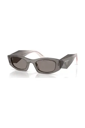 Prada Sunglasses With Oval Frame - Grey