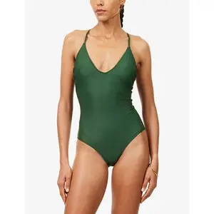Verandah V-neck Cross-back Swimsuit