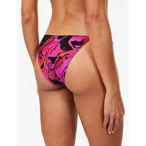 Emilio Pucci Orchidee Printed Bikini Bottoms - Fuchsia Black