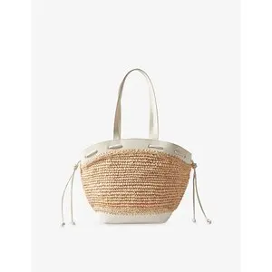 Claudie Pierlot Raffia And Leather Tote Bag