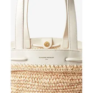 Claudie Pierlot Raffia And Leather Tote Bag