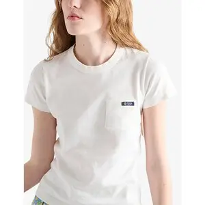 Prada Logo-embellished Cotton T-shirt - White