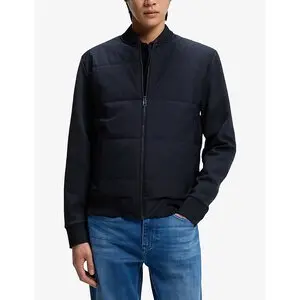 BOSS Padded Panel Zipped Cotton Sweatshirt