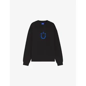 Hugo Brand-print Cotton-terry Sweatshirt