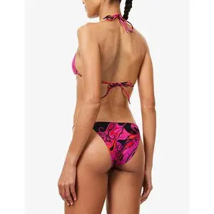 Emilio Pucci Graphic Print Triangle Bikini Top