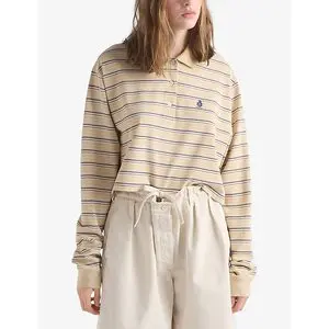 Prada Striped Piqué Cotton Polo Shirt