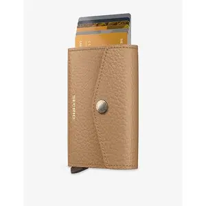 SECRID Envelope Pebble Leather Wallet - Cappuccino