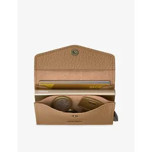 SECRID Envelope Pebble Leather Wallet - Cappuccino