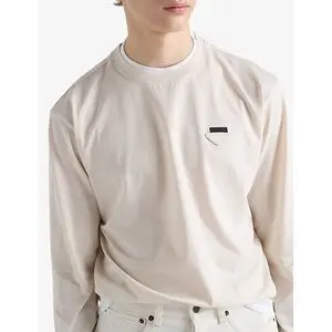 Prada Layered-effect Long-sleeved Cotton T-shirt