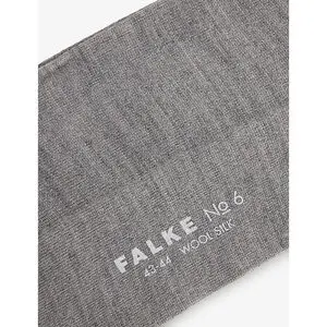 Falke No 9 Crew-length Wool-blend Socks - Light Grey Melange