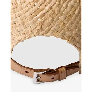 Prada Logo Raffia Baseball Cap - Neutral