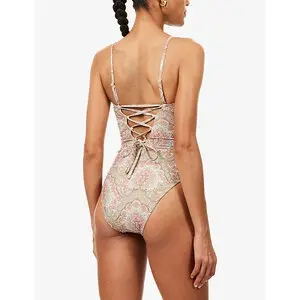 Paige Gianna U-ring One-piece Swimsuit - Surf Multi
