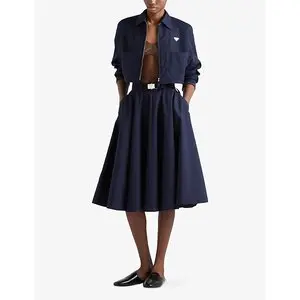 Prada Cropped Poplin Blouson Jacket