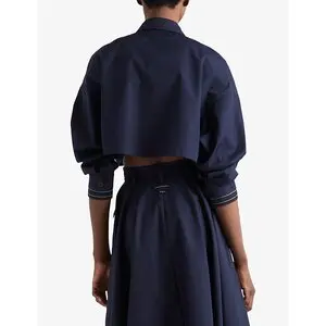 Prada Cropped Poplin Blouson Jacket