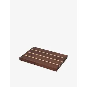 FERM LIVING Stribe Wooden Chopping Board 25cm X 36cm - Walnut & Ash