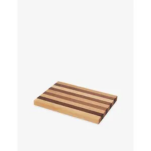 FERM LIVING Stribe Wooden Chopping Board 25cm X 36cm - Walnut & Oak