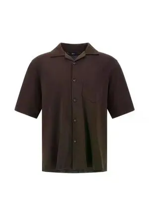 Herno Short-sleeve Chest-pocket Shirt - Brown