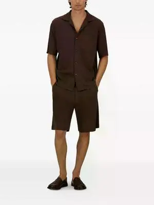 Herno Short-sleeve Chest-pocket Shirt - Brown