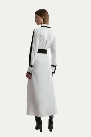 Karen Millen Petite Belted Midi Shirt Dress
