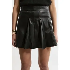 Karen Millen Faux Leather Flippy Mini Skirt