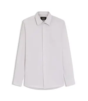 BOSS Slim-fit Shirt In Italian-made Structured Cotton