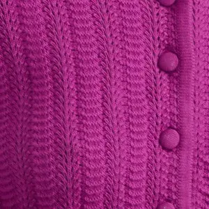 Chinti & Parker Cotton Crochet Cardigan - Magenta